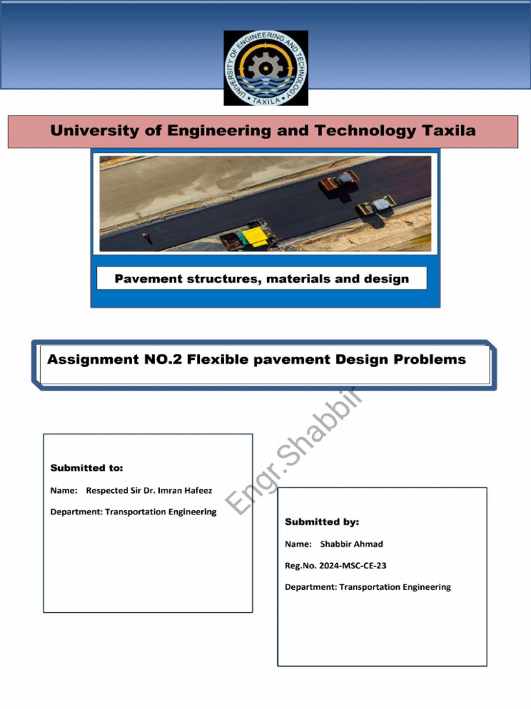 Assignment No 2 Flexible Pavement Design Problems | PDF