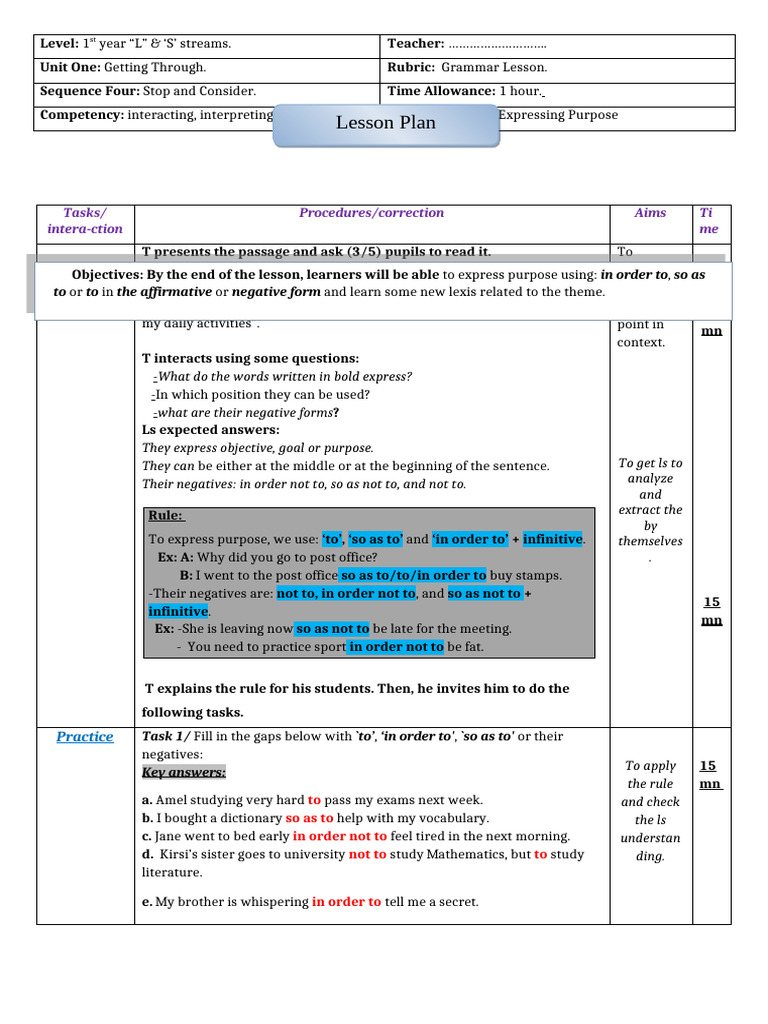 Expressing-Purpose 1as Both Streams | PDF