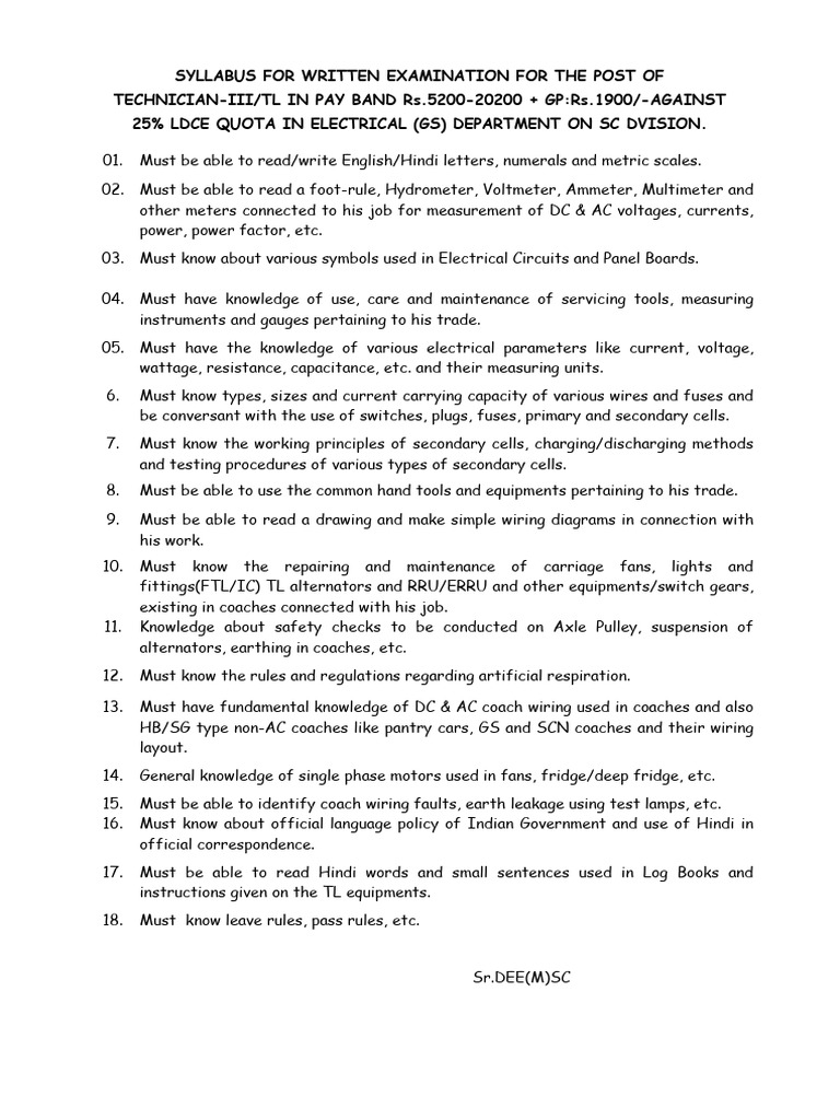 1433481609119-Syllabus For TechIII TL LDCE | PDF