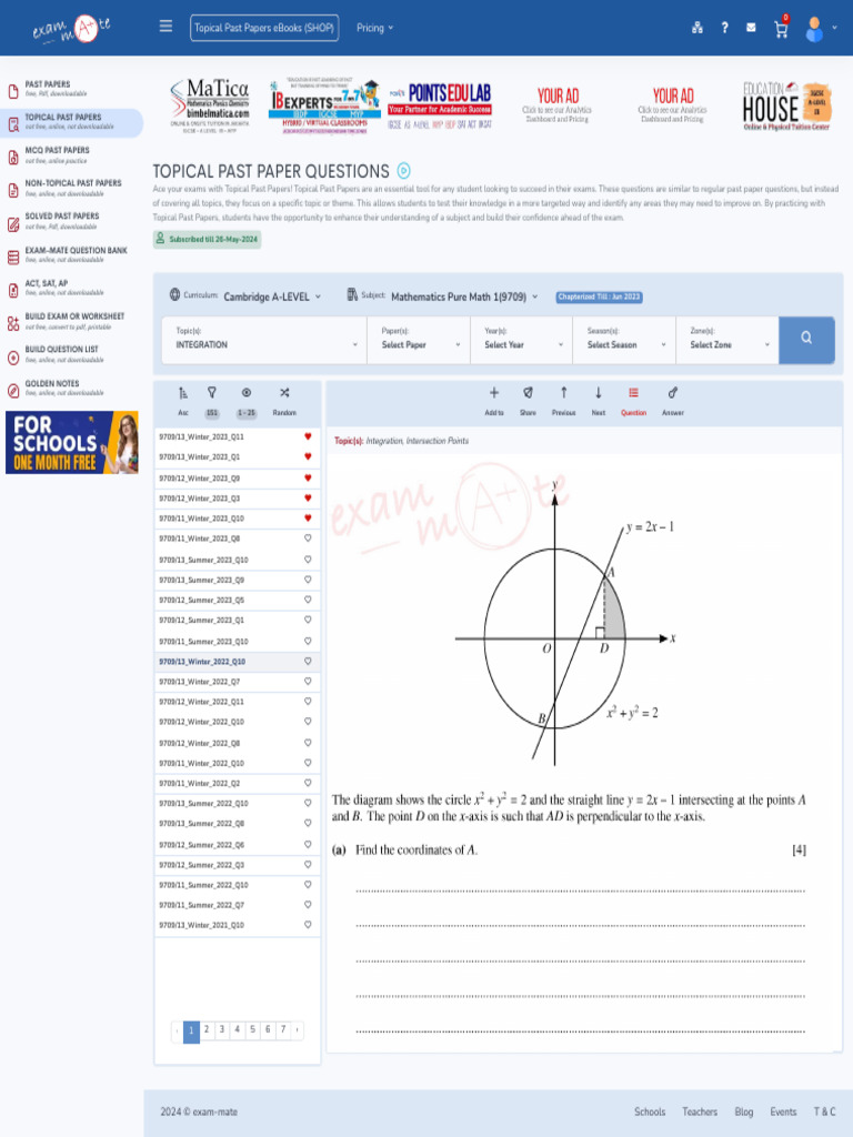 TOPICAL PAST PAPER QUESTIONS Exam-Mate 2 | PDF