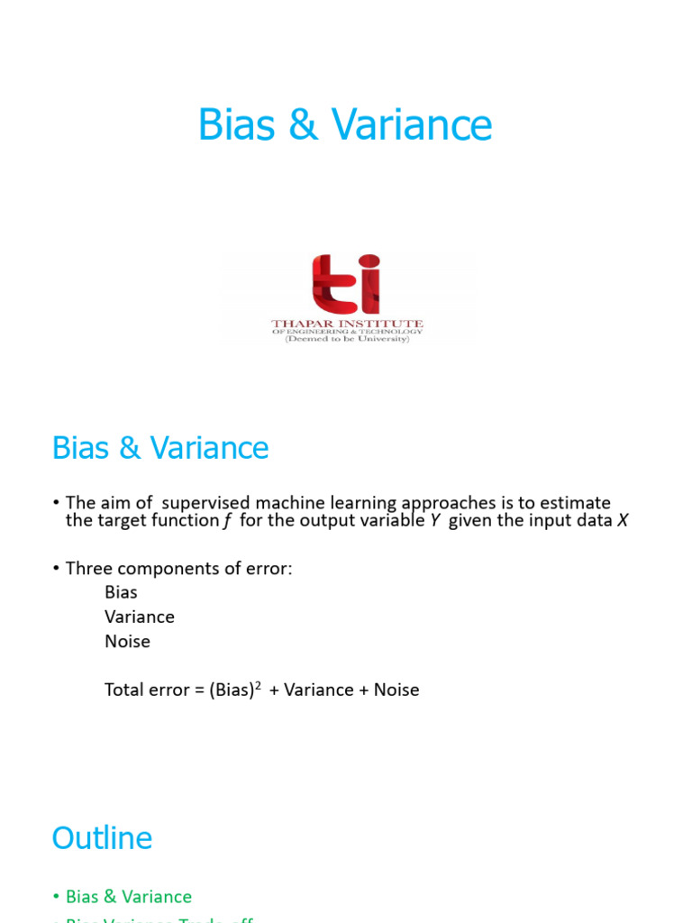 Overfitting, Underfitting, Bias - Variance | PDF