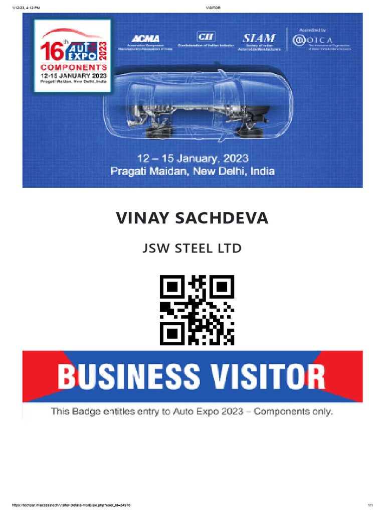 Auto Expo Pass | PDF