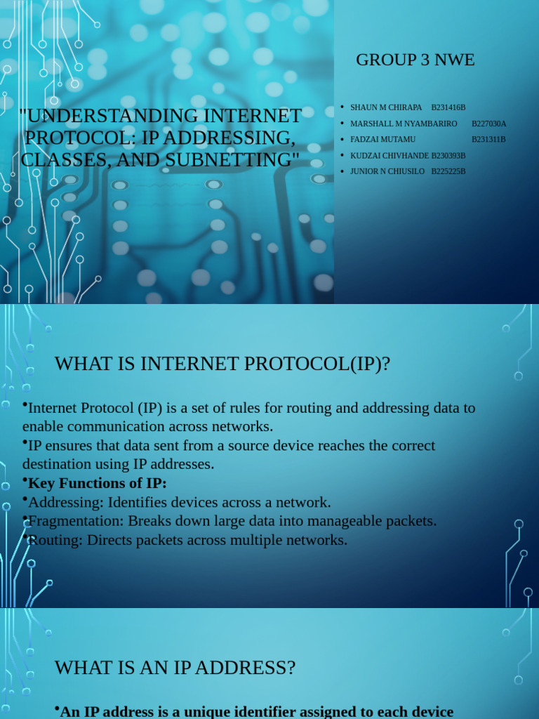 Internet Protocols and Subnetting | PDF