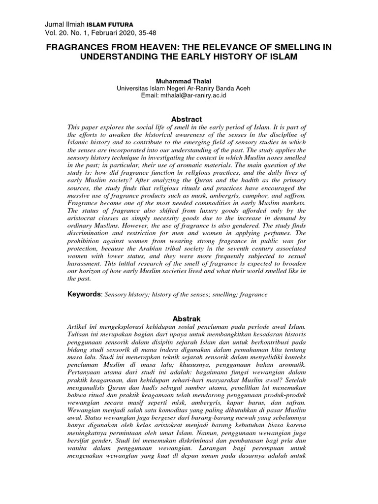 Fragrances From Heaven The Relevance of | PDF