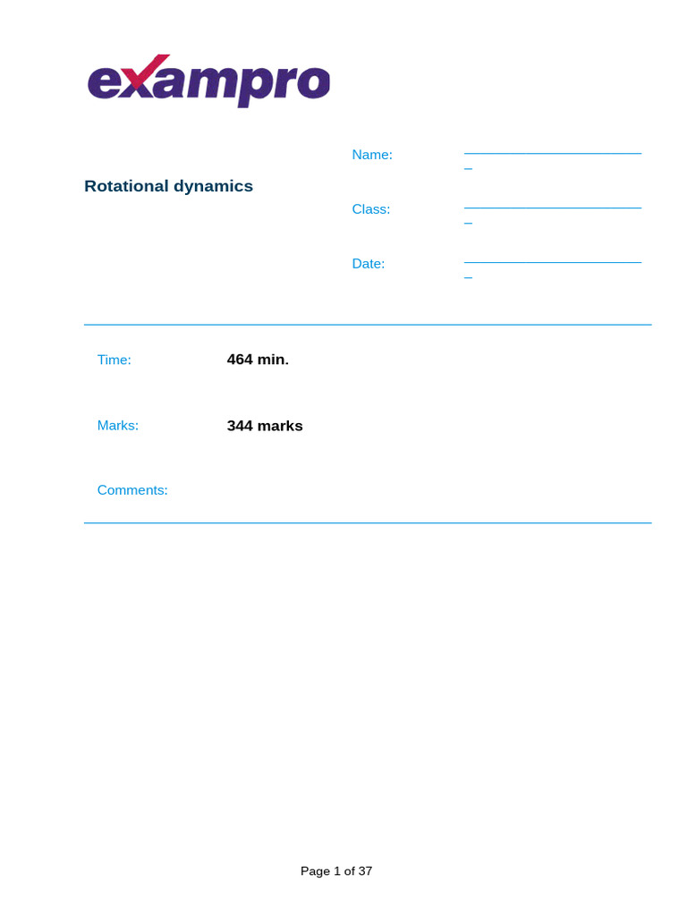 Rotational Dynamics | PDF