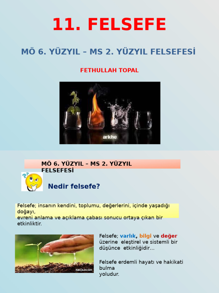 Sinif Felsefe Tüm Konular - Üni̇teler | PDF