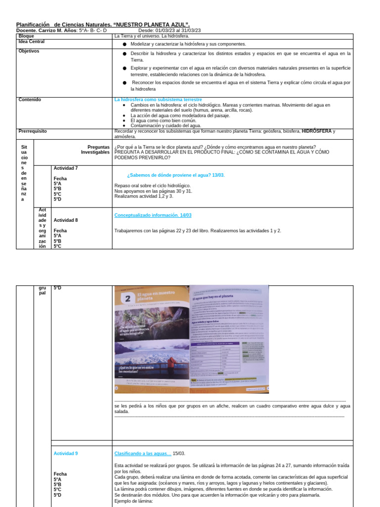 Abp 5° La Hidrósfera | PDF