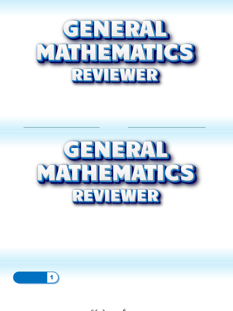 General-Mathematics-Reviewer-2.0 | PDF