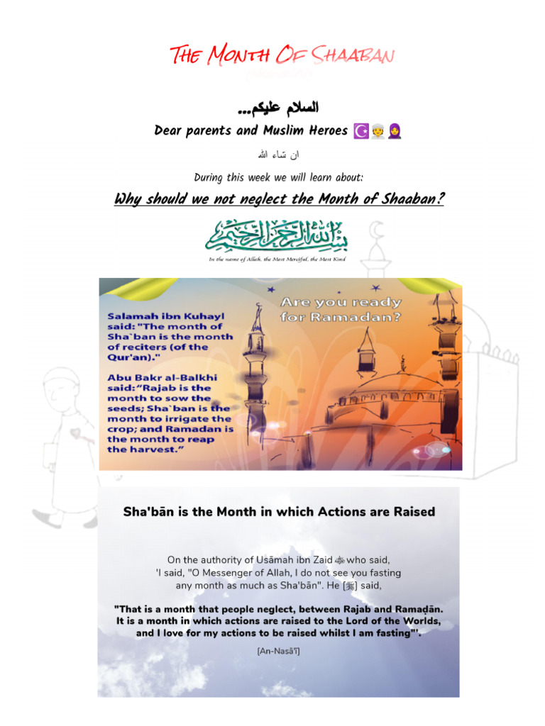Month of Shaaban - Don't Neglect It | PDF