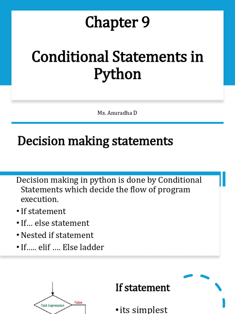 Ch 9 Decision Making Statements | PDF
