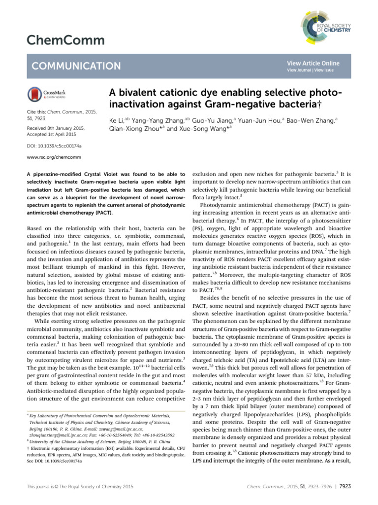 Chemcomm: Communication | PDF