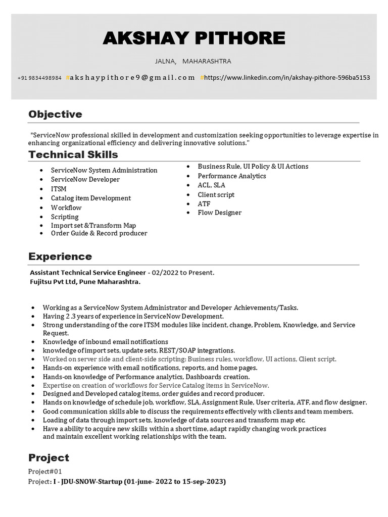 Akshay_Pithore_ServiceNow.docx | PDF