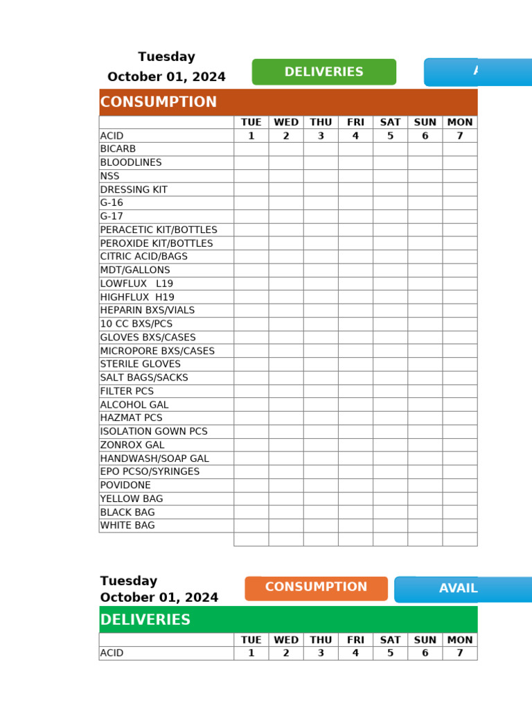 Rugay Oct Inventory | PDF