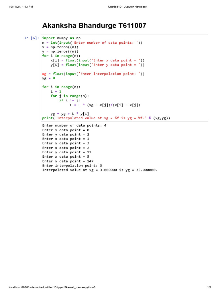 Untitled10 - Jupyter Notebook | PDF