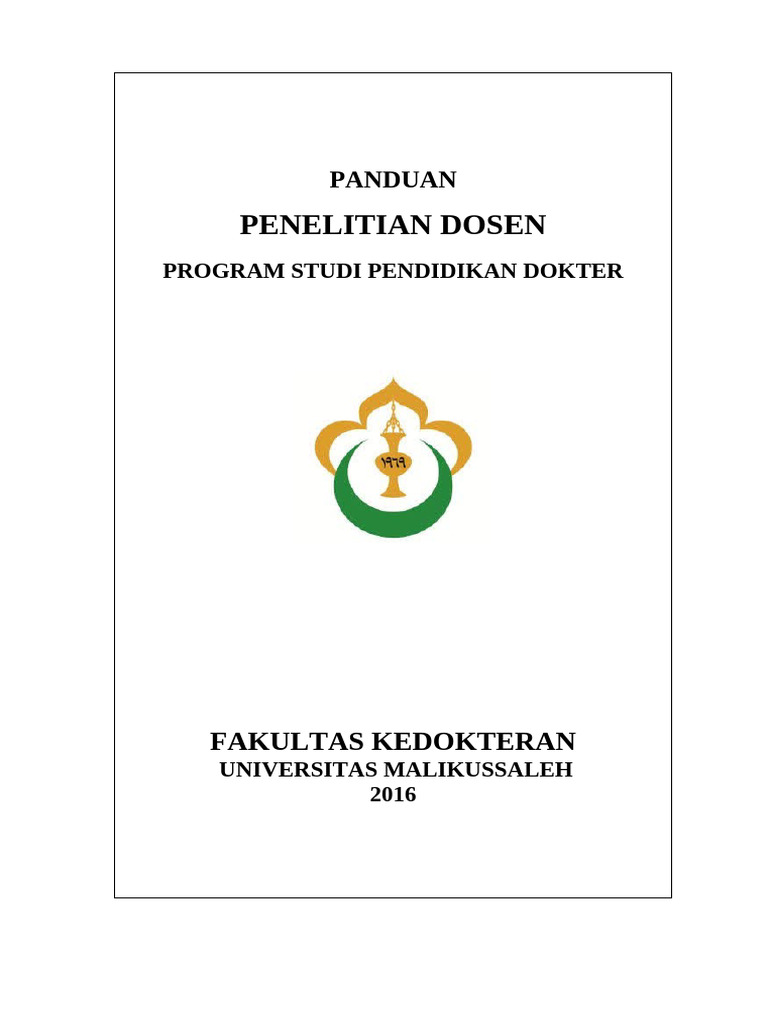 Panduan Penelitian Dosen PSPD 2016 | PDF