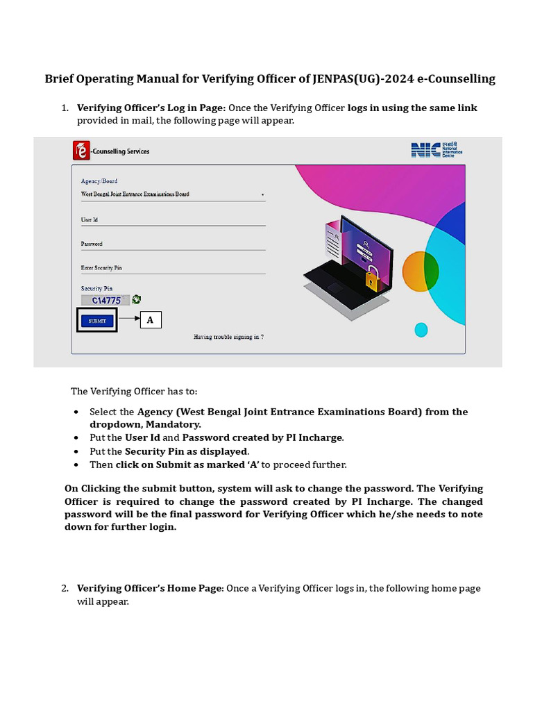 JENPAS (UG) - 2024 Verifying Officer Manual | PDF