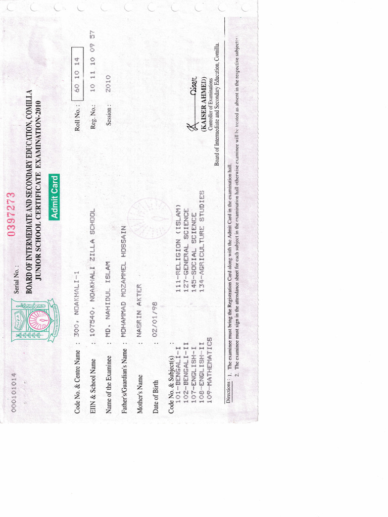 JSC Admit | PDF