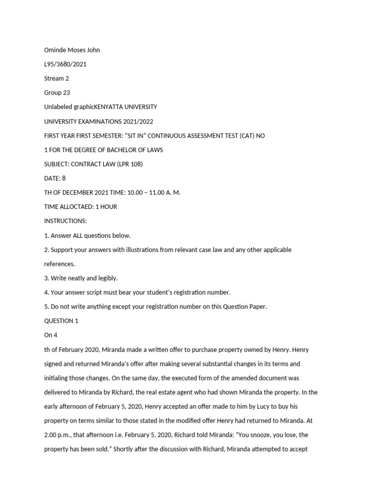 Contract Cat 2021 | PDF