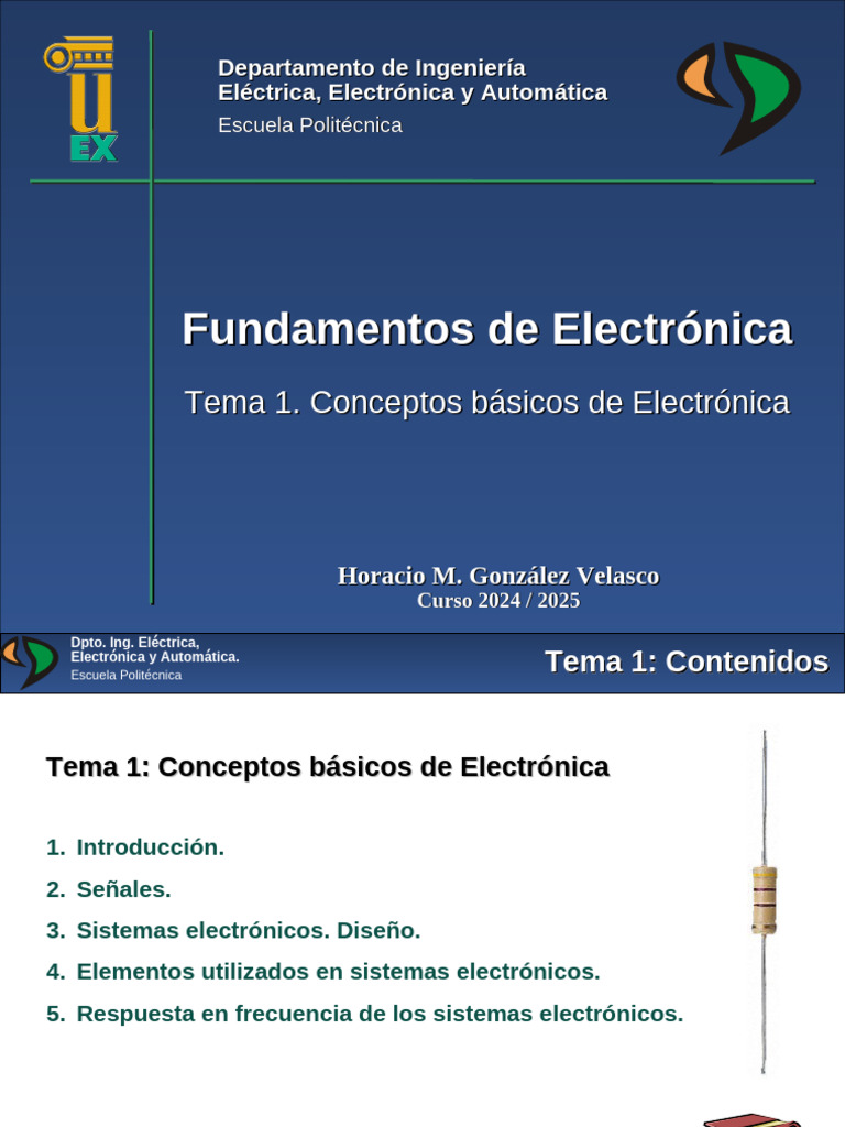 Tema 1 Conceptos Basicos de Electronica | PDF