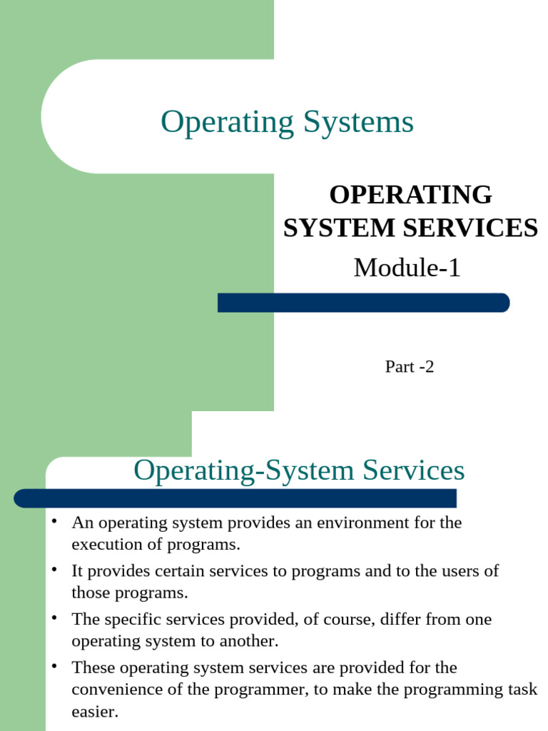 OS-OS Services Module 1.2 | PDF | Graphical User Interfaces | Operating System