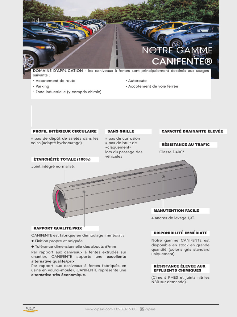 Fiche Techinique Caniveau Fonte | PDF