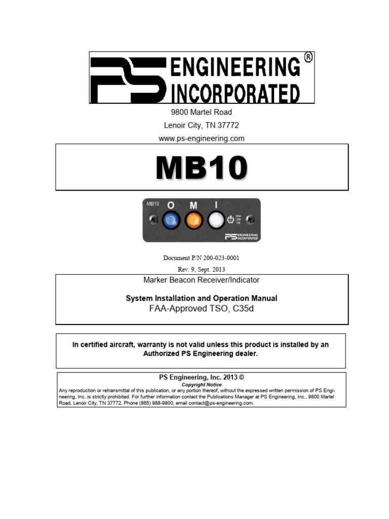 Marker Beacon MB10 - IM | PDF
