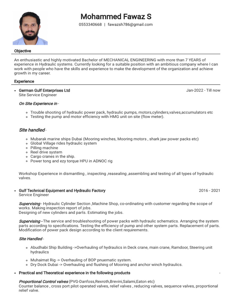 Mohammed Fawaz S (CV) | PDF