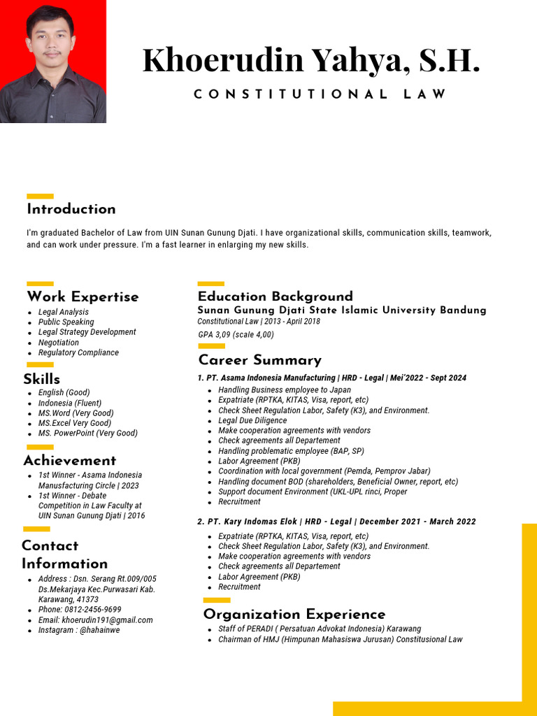 CV-Khoerudin Yahya, S.H.. | PDF