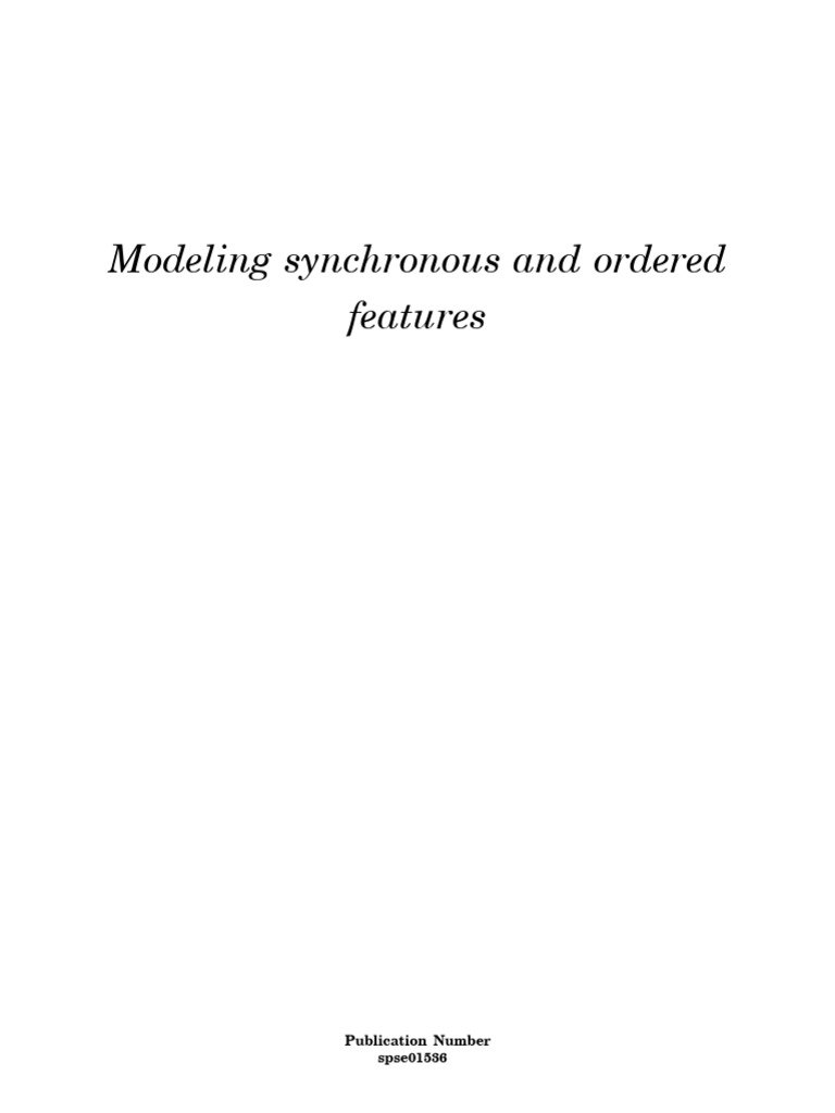 Modeling Synchronous and Ordered Features | PDF