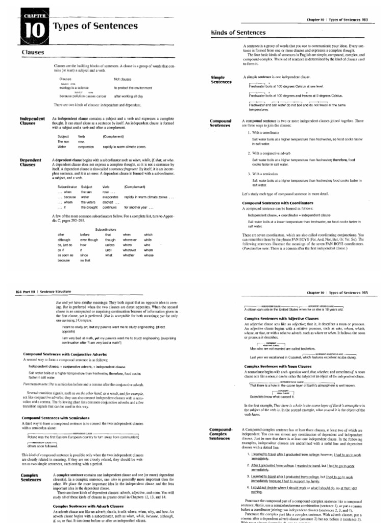 Sentences Types | PDF
