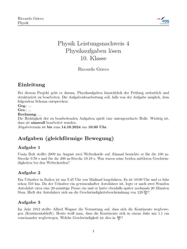 Physik LN 4 | PDF