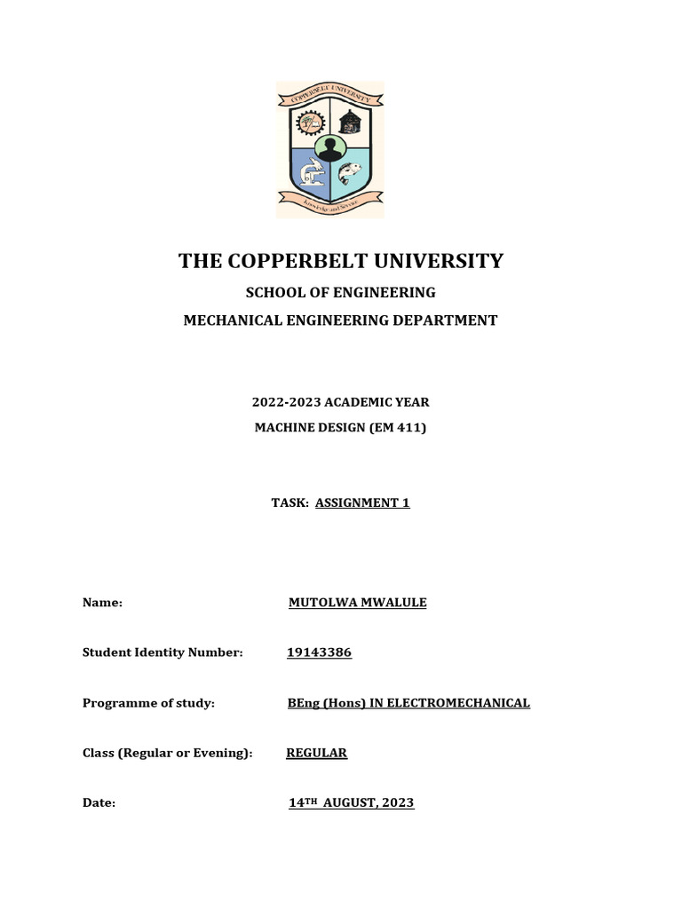 EM 411 Assignment 1-1 - 042943 | PDF