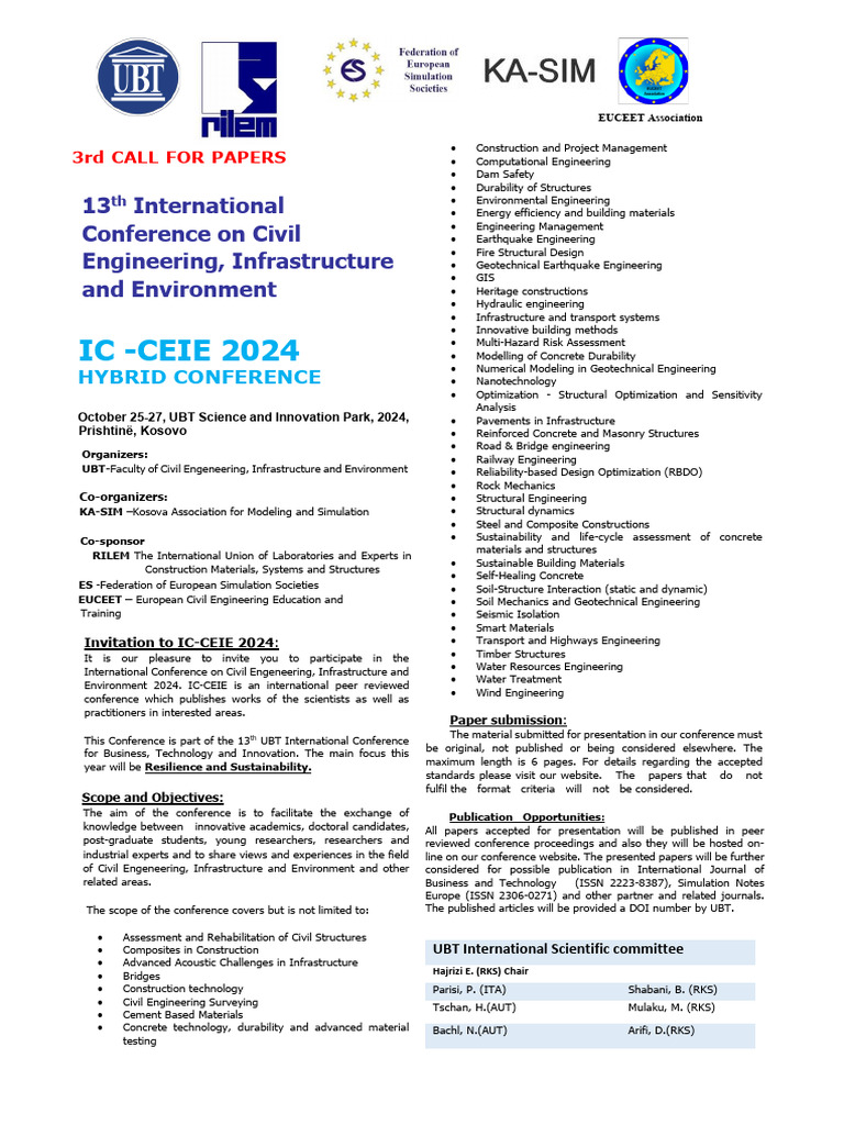 IC-CEIE 2024: Civil Engineering Conference | PDF | Earthquake ...