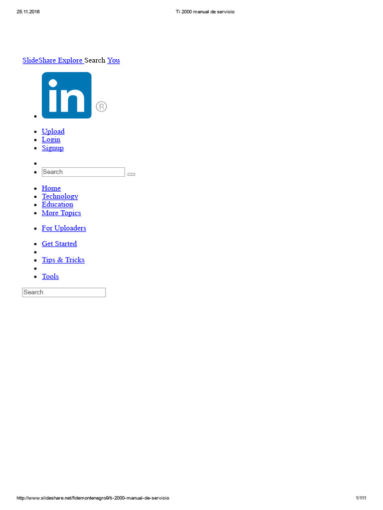 Ti 2000 Manual de Servicio | PDF