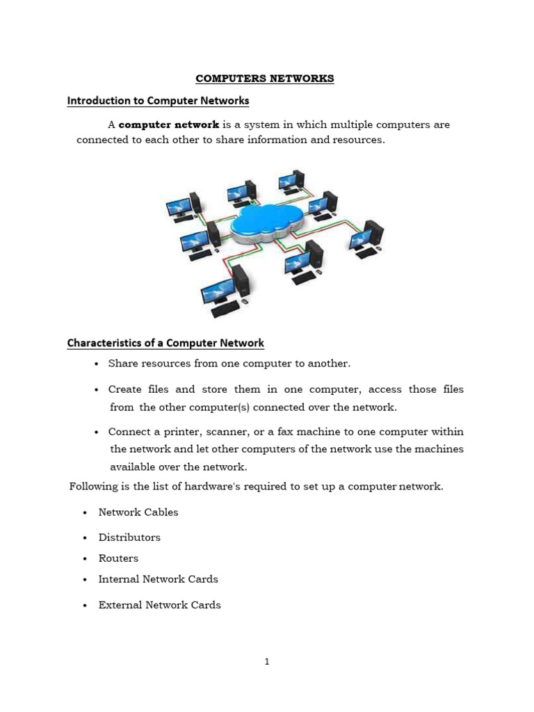 7 - 1 Computers Networks | PDF