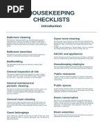 Patient Room Readiness Check List | PDF