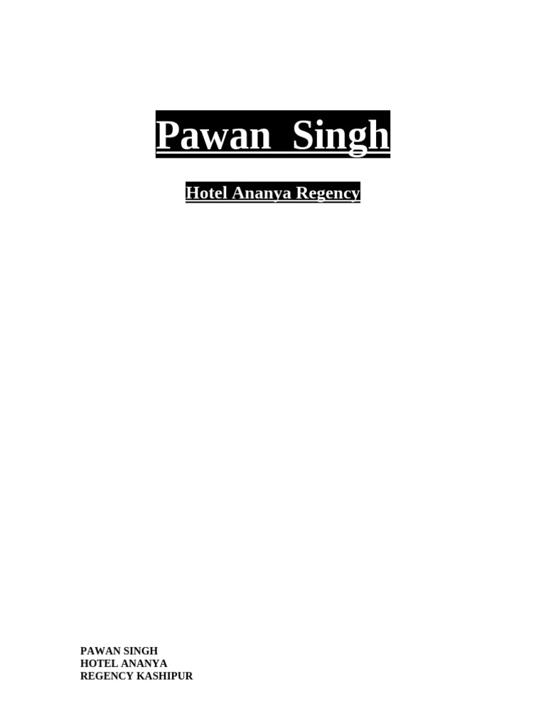Hotel Operating Procedure | PDF