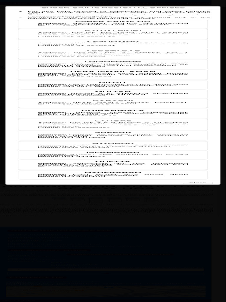 Federal Investigation Agency | PDF