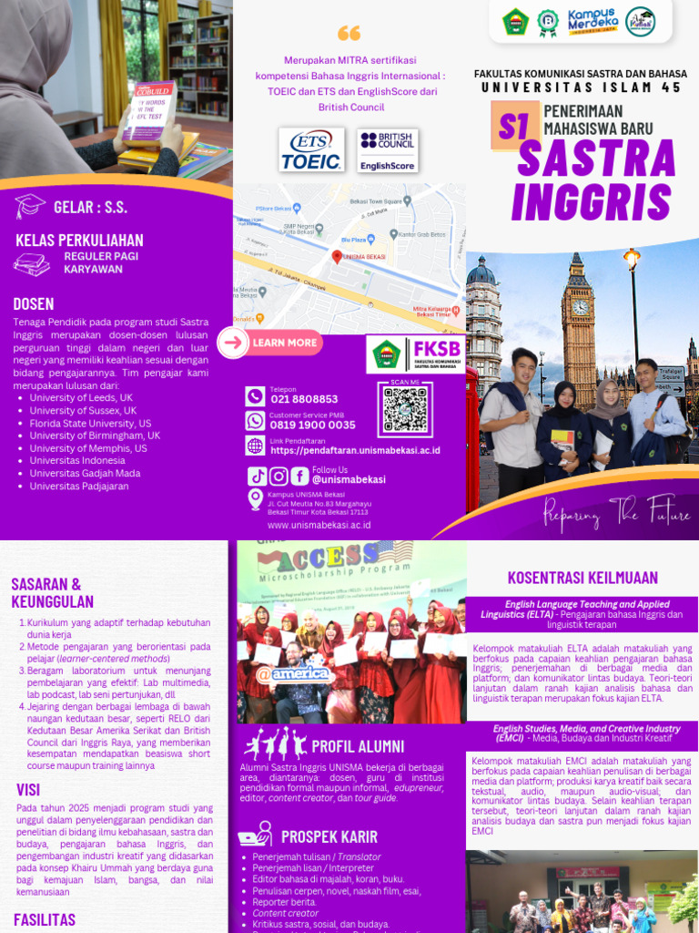 Brosur S1 Sastra Inggris | PDF