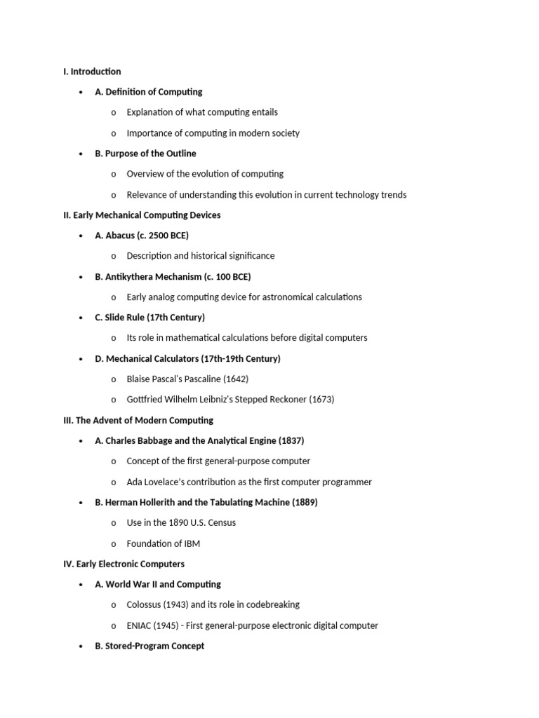Outline-For-the-Topic-Evolution-of-Computing | PDF
