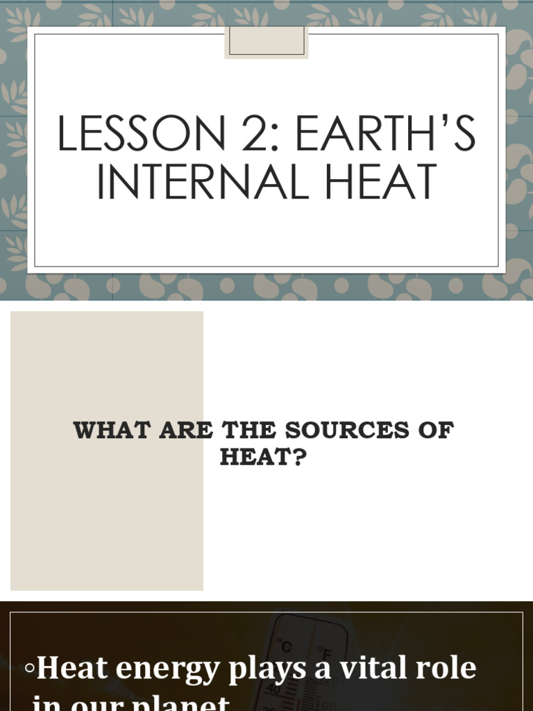 Earths Internal Heat | PDF
