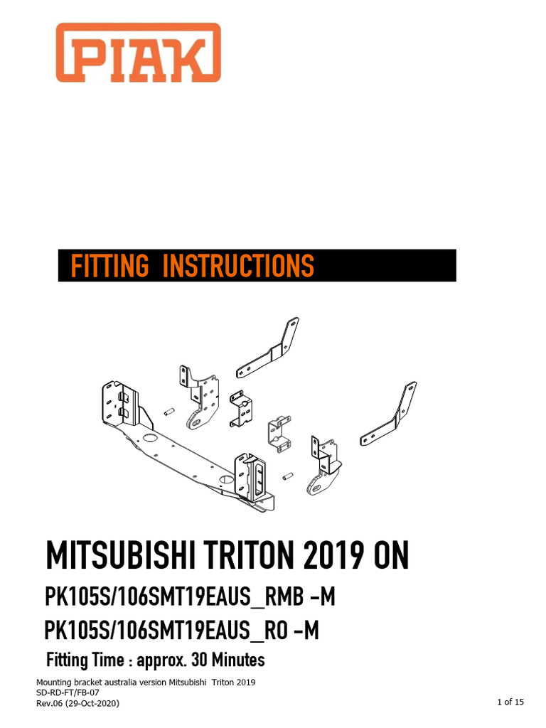Triton MR Mount MOUNT ONLY | PDF | Screw | Nut (Hardware)