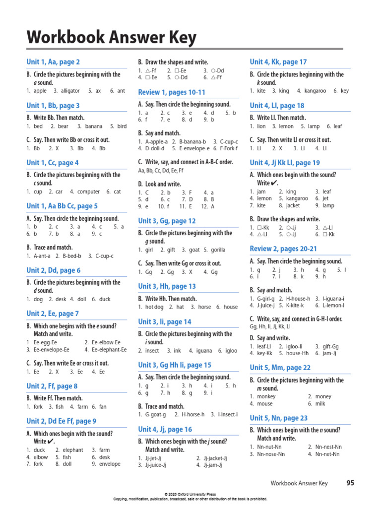 WB Answer Keys | PDF