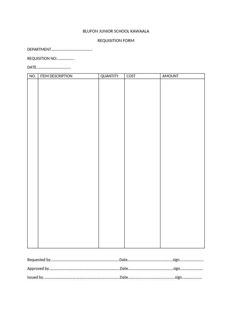 Requisition Form | PDF