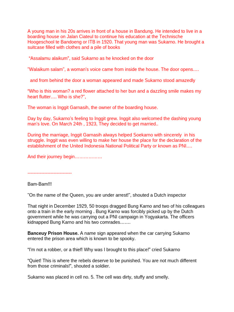 The Story of Inggit and Sukarno | PDF