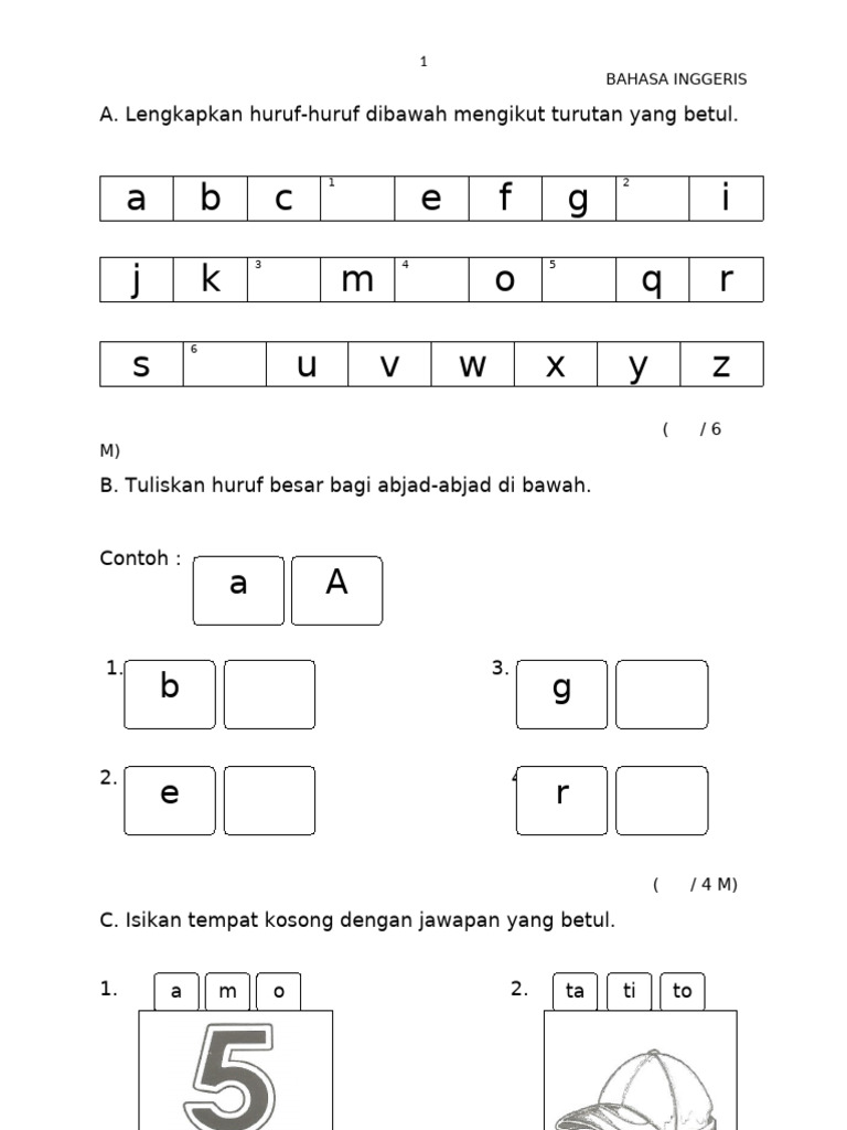 Ujian Diagnostik Tahun 1 2017 | PDF
