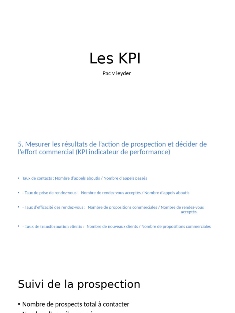 kpi | PDF