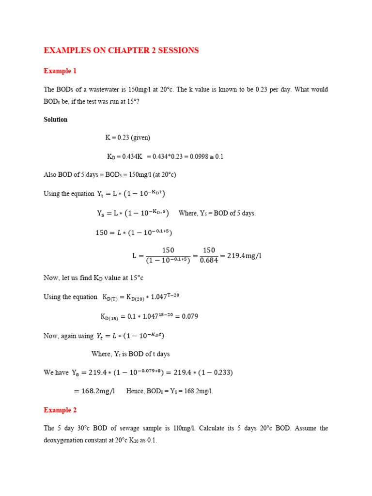 Modified Sewage Examples | PDF