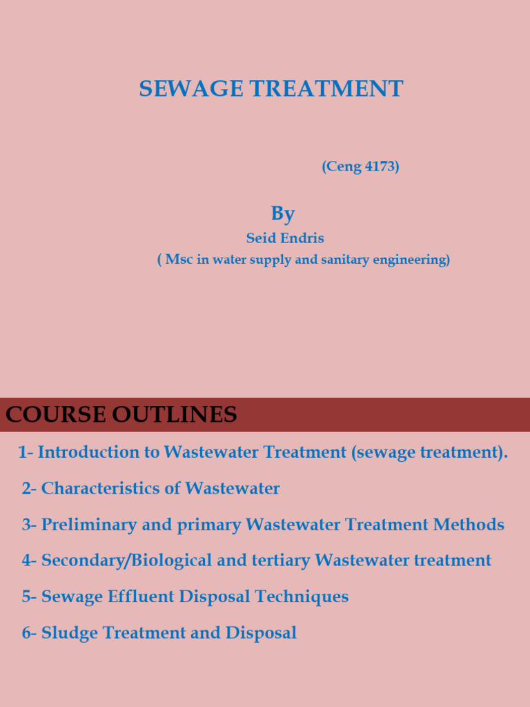 Sewage Treatment | PDF