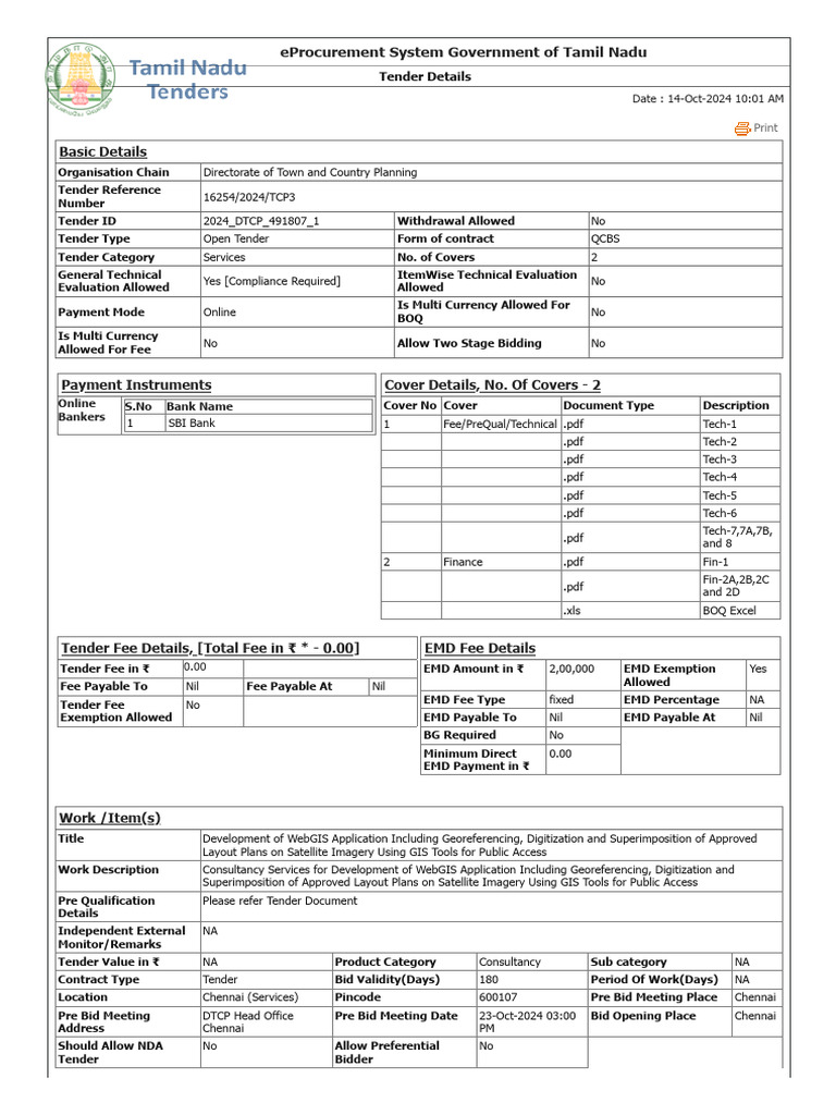 WebGIS Eprocurement | PDF